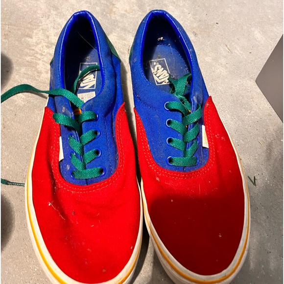 Vans | Shoes | Red Blue And Green Vans | Poshmark